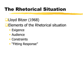 Lesson two rhetorical situation | PPT
