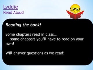 Lyddie: Lesson two, Unit 1 | PPTX