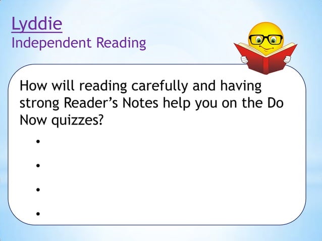Lyddie: Lesson two, Unit 1 | PPTX | Fiction | Books and Literature