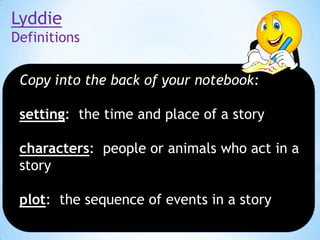 Lyddie: Lesson two, Unit 1 | PPTX