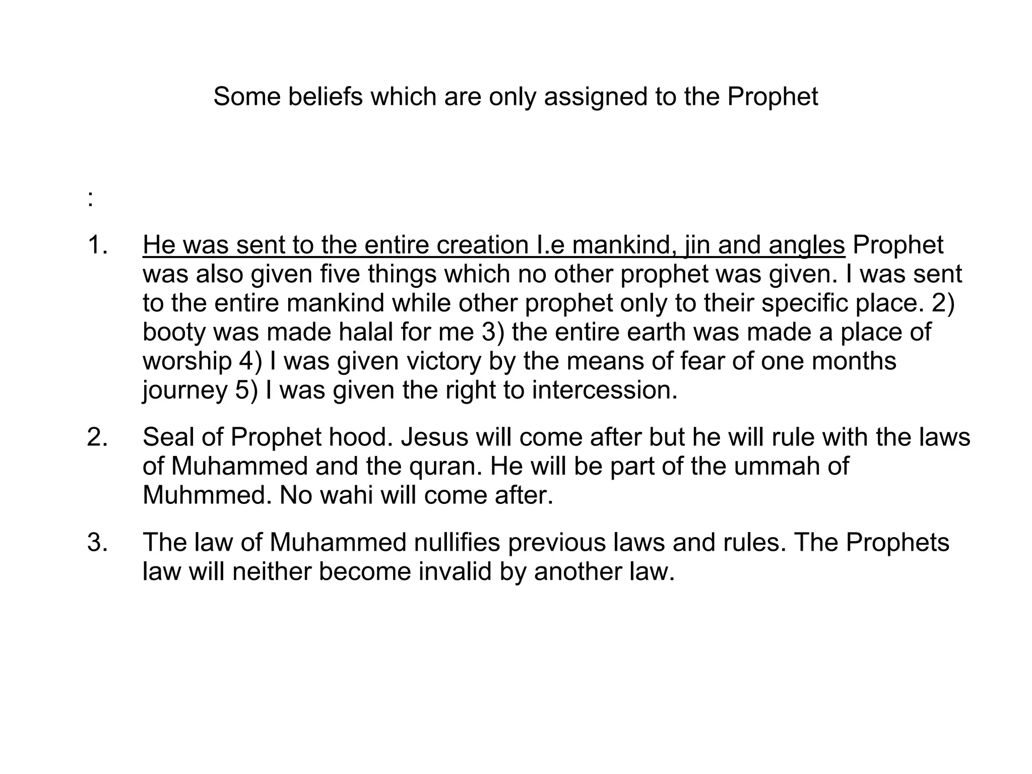Lesson two belief in the prophet | PPT