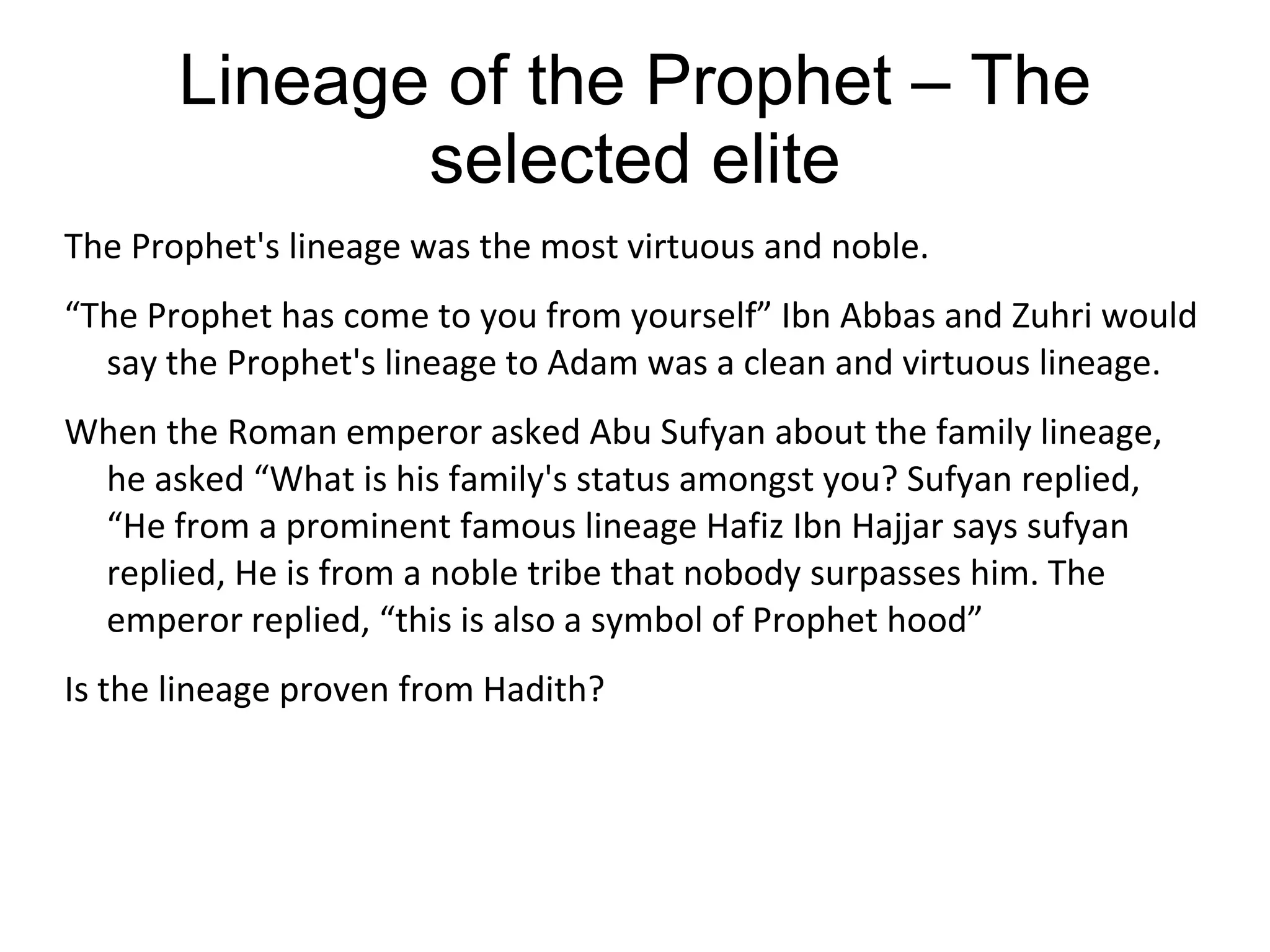 Lesson two belief in the prophet | PPT
