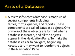 Lesson Two Exploring An Access Database | PPTX