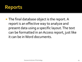 Lesson Two Exploring An Access Database | PPTX