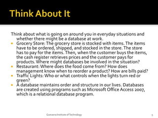 Lesson Two Exploring An Access Database | PPTX