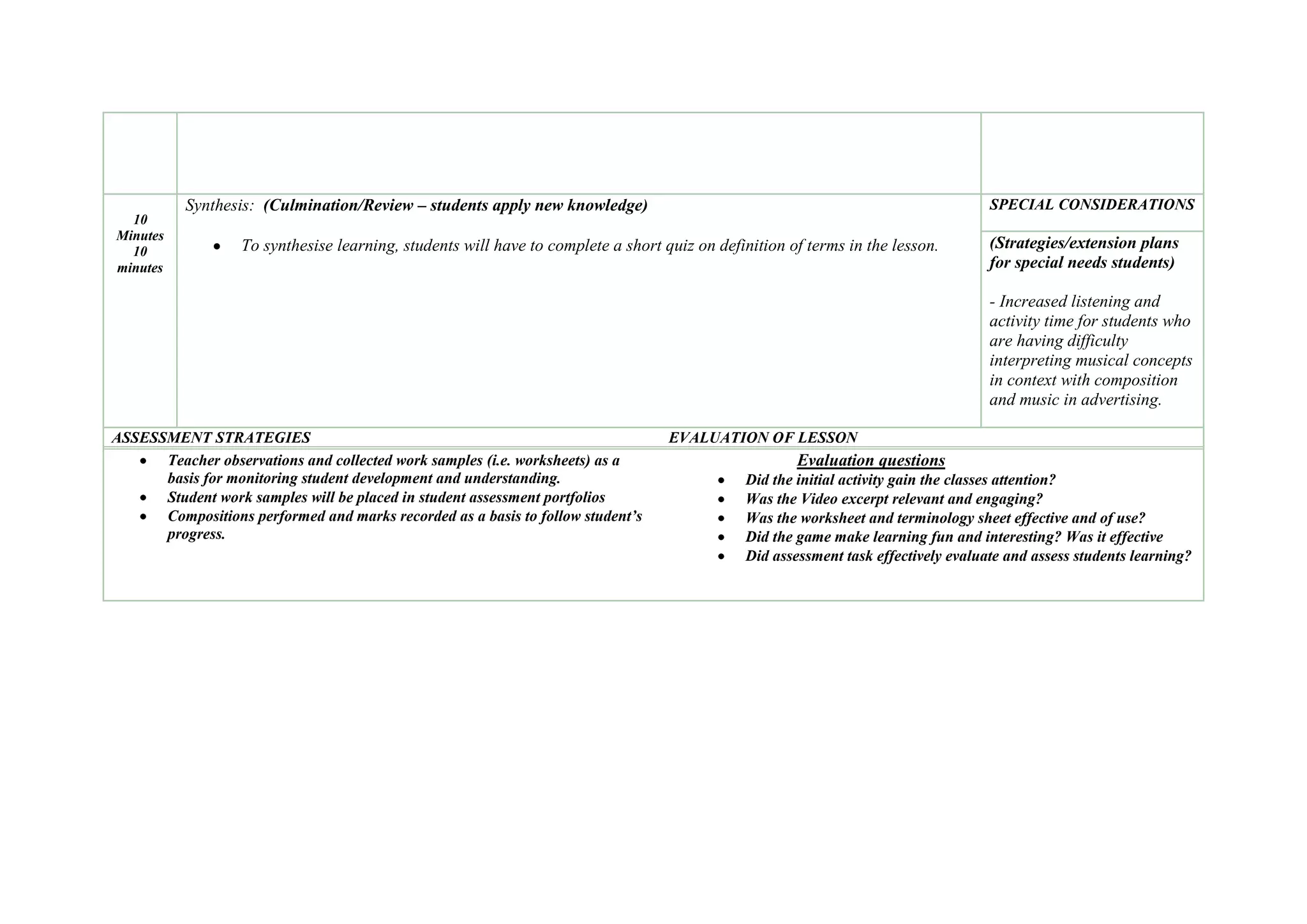 Lesson two the history of music in advertising | DOCX