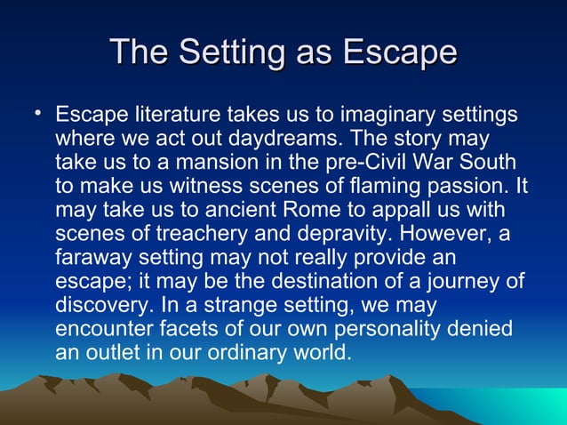 Four Types of Setting | PPT