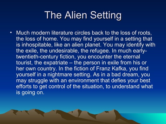 Four Types of Setting | PPT