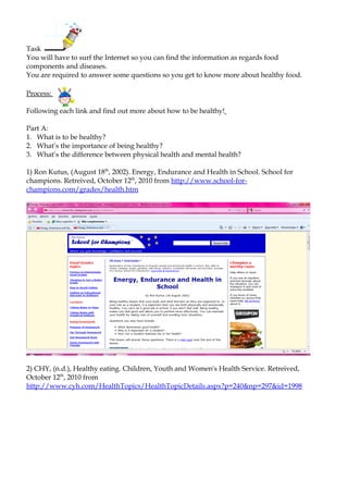 Lesson unit -how_to_be_healthy[1] | DOC
