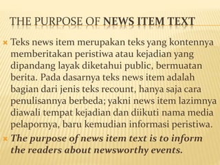 News item and Review | PPTX