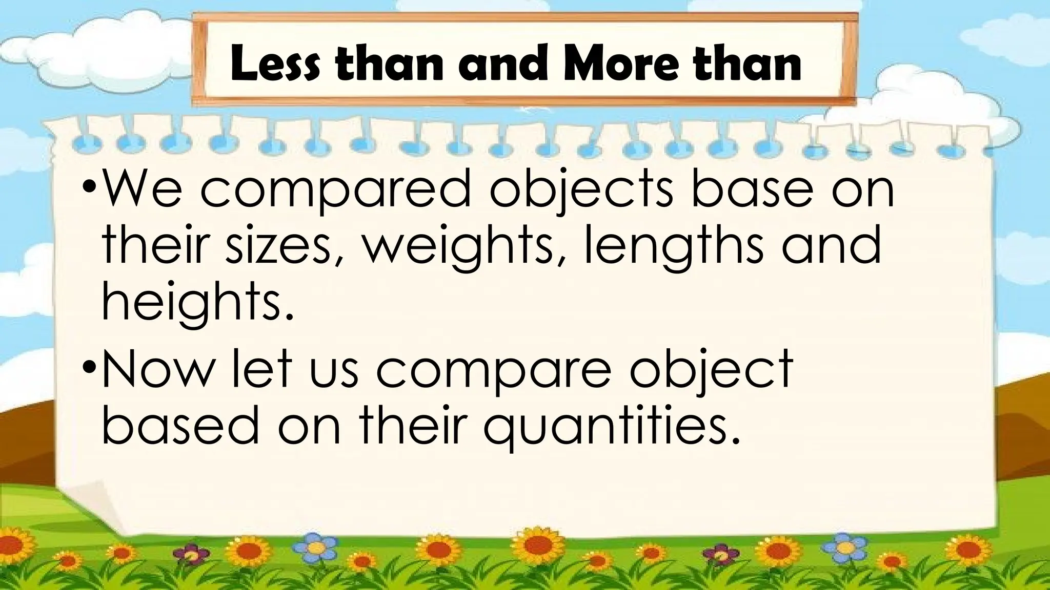 Less than and more than POWER POINT PRESENTATIONS | PPT