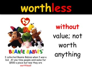 Less vocabulary words | PPT