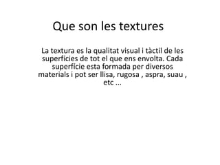 Les textures | PPTX