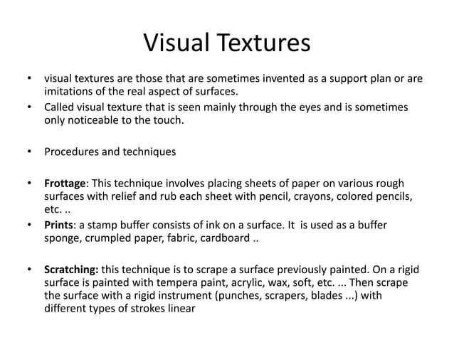 Les textures | PPT