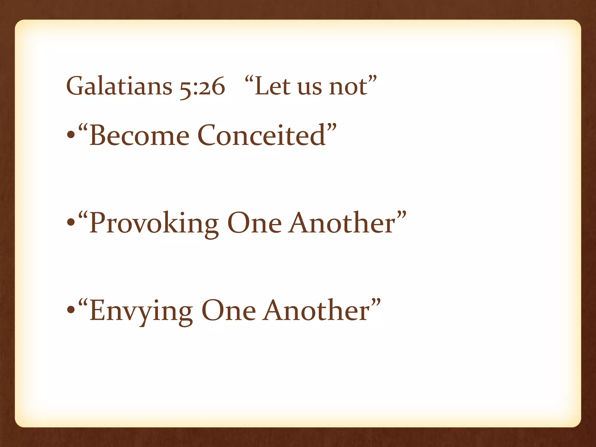 Lest you be consumed by one another | PPTX