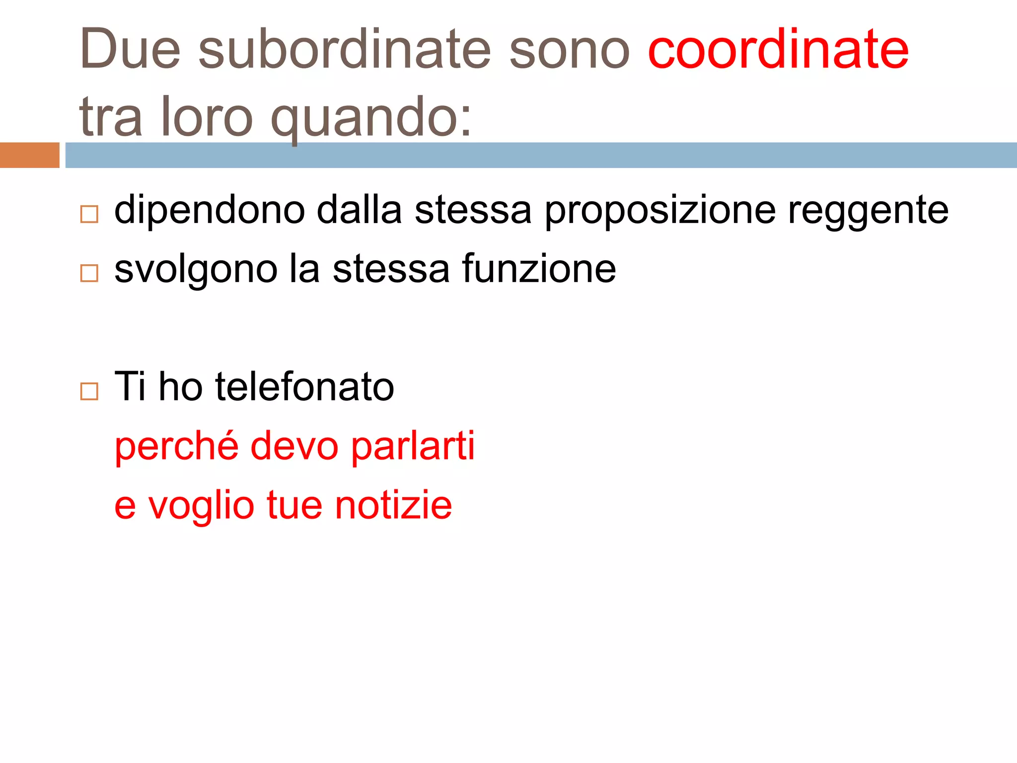 Le subordinate | PPTX