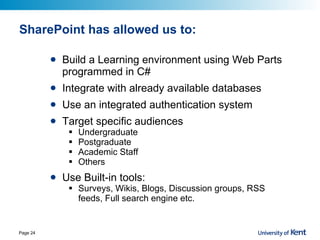 SharePoint for Teaching and Learning | PPT