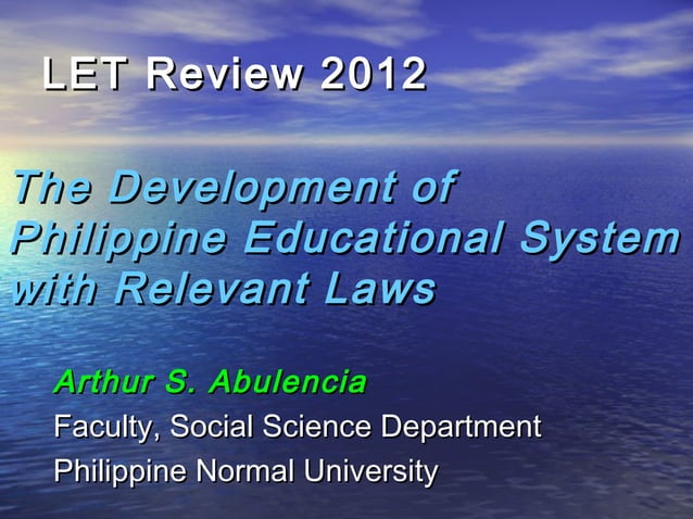 Let development of philippine education7 | PPT