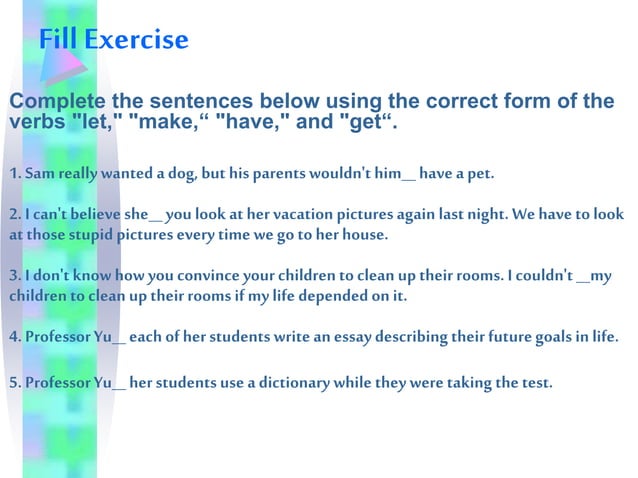 Let, Make, Have and Get | PPT