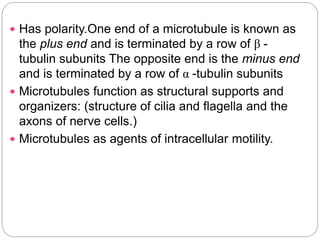 cytoskeleton (Microtubules, microfilaments intermediate filaments) | PPTX