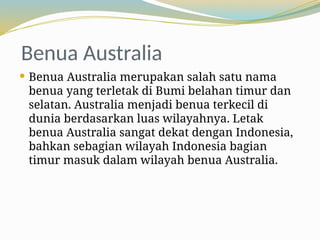 LETAK DAN LUAS BENUA AUSTRALIA, AFRIKA & EROPA.pptx