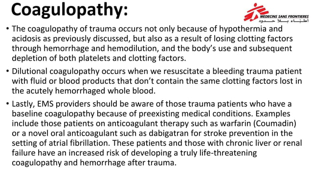 Trauma lethal triad | PPTX | Death, Injury, or Military Conflict ...
