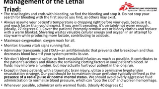 Trauma lethal triad | PPTX