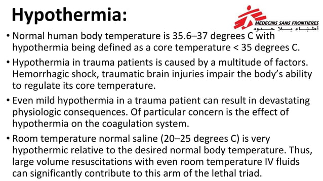 Trauma lethal triad