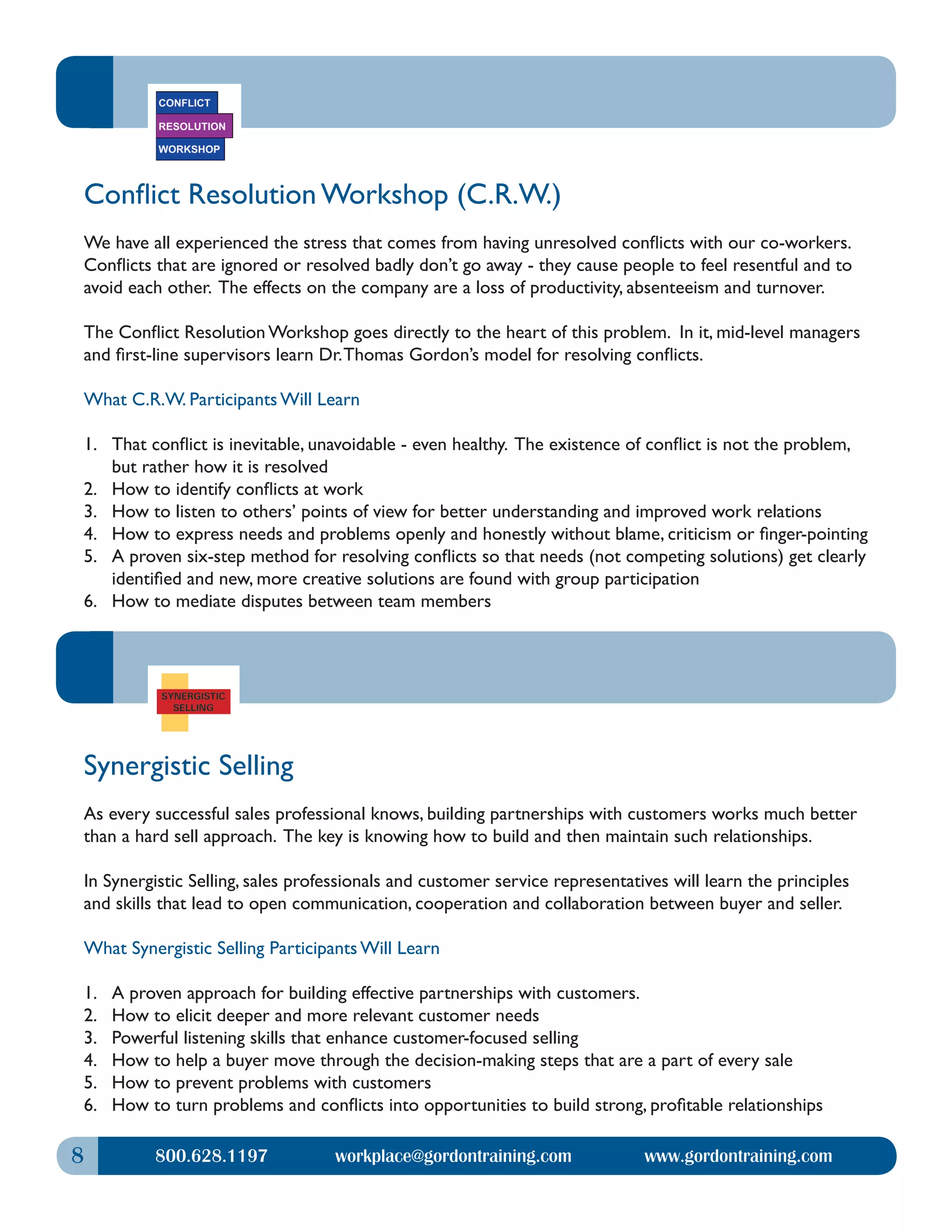 Leader Effectiveness Training (L.E.T.) e-brochure | PDF