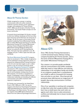 Leader Effectiveness Training (L.E.T.) e-brochure | PDF