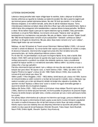 Shkrimtarët e letërsisë bashkohore Shqiptare | DOCX
