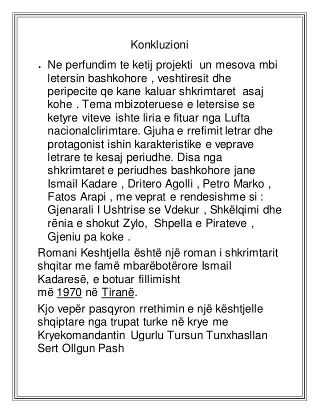 Shkrimtarët e letërsisë bashkohore Shqiptare