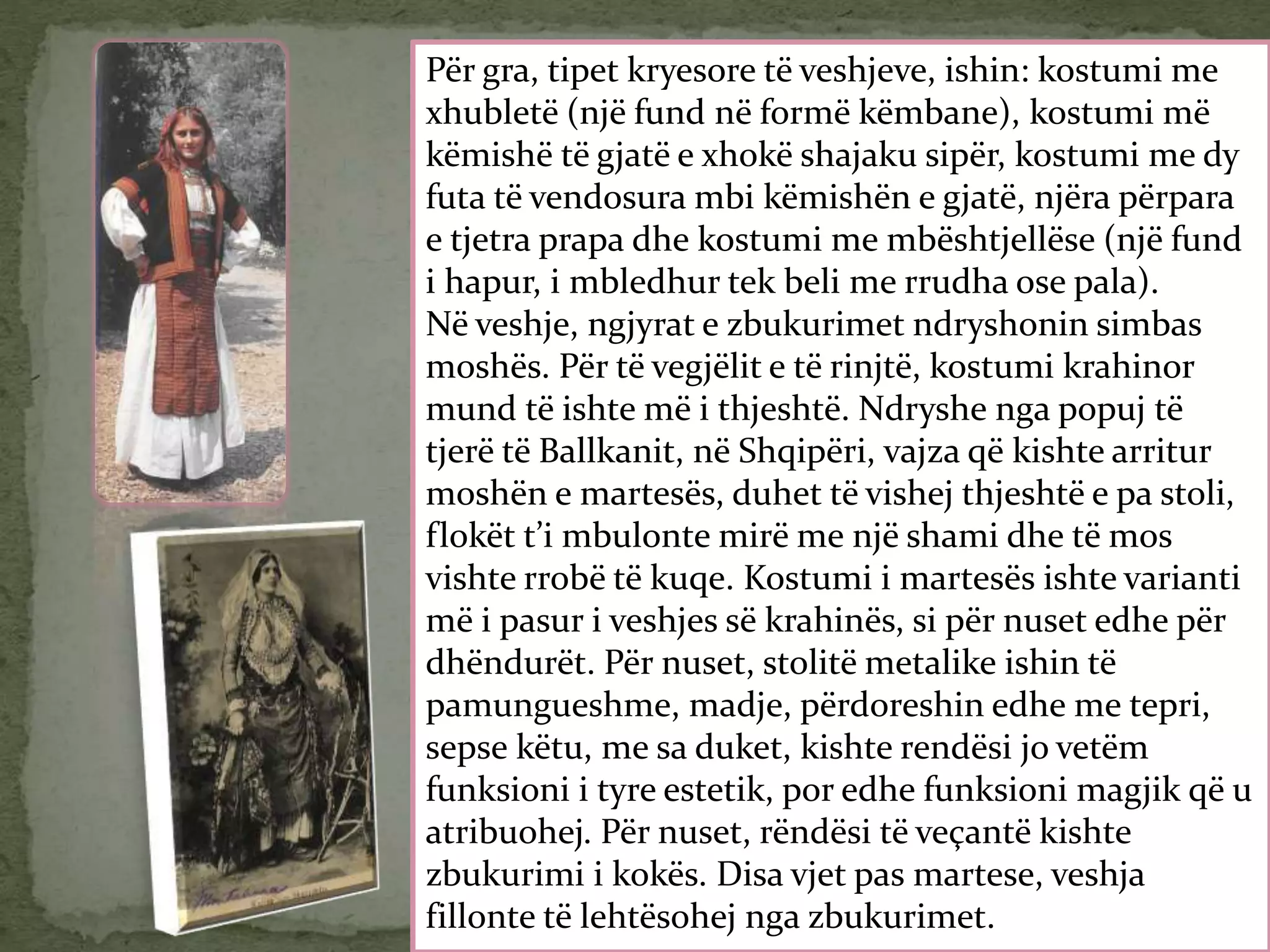 Veshjet kombetare shqiptare | PPTX