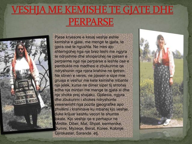 Veshjet kombetare shqiptare | PPTX