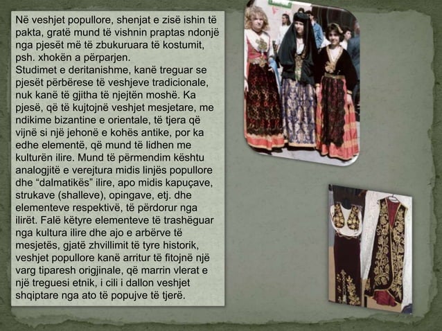 Veshjet kombetare shqiptare | PPTX