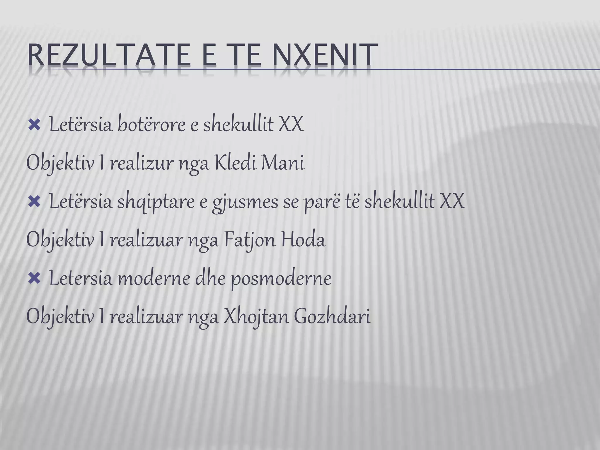 Letersia boterore e shekullit xx | PPTX