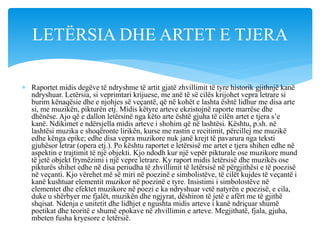Letersia dhe artet e tjera | PPTX