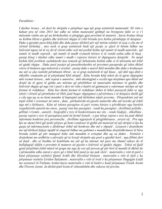 Letersia e Gjuhes Shqipe e reduktuar per provim mature | PDF