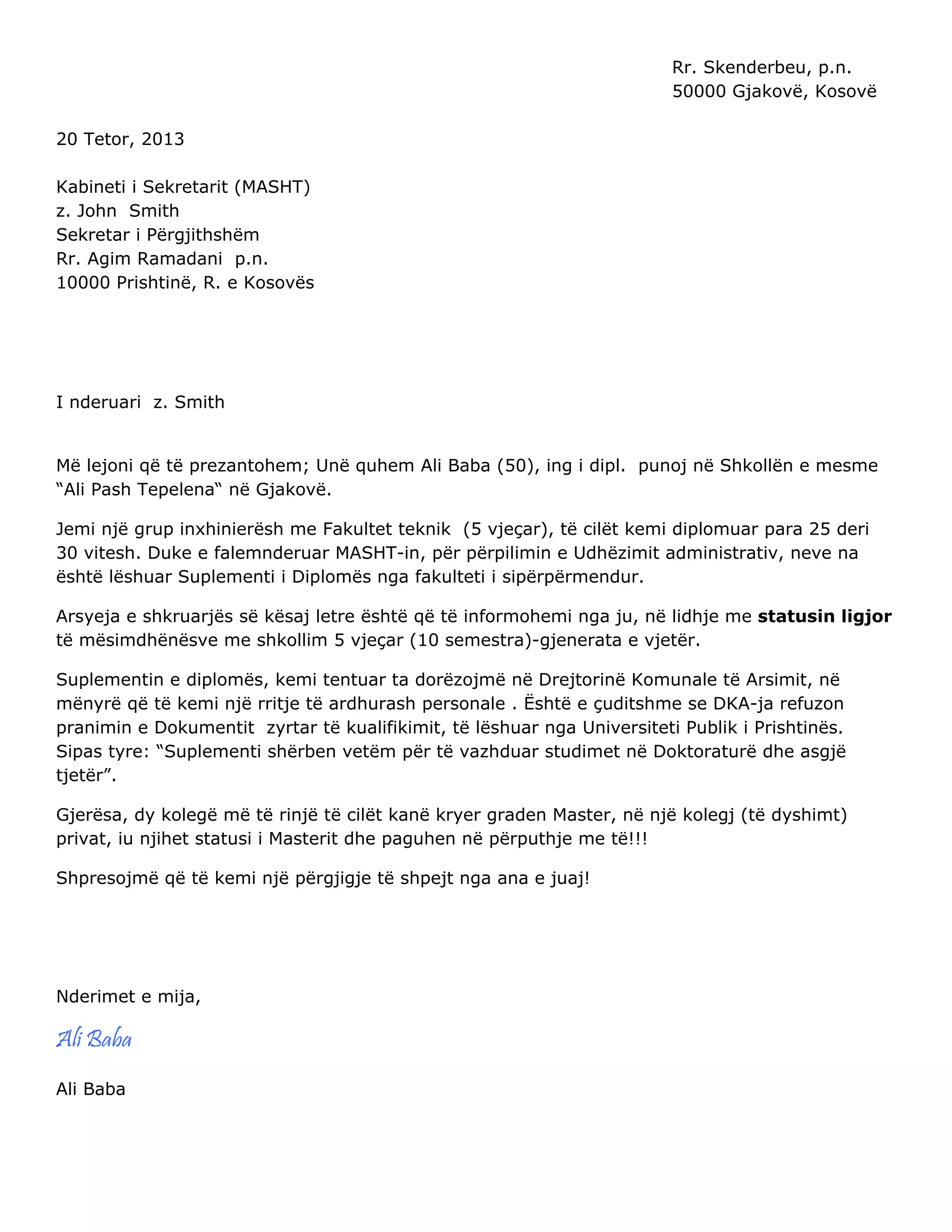 Leter zyrtare ne pdf | PDF