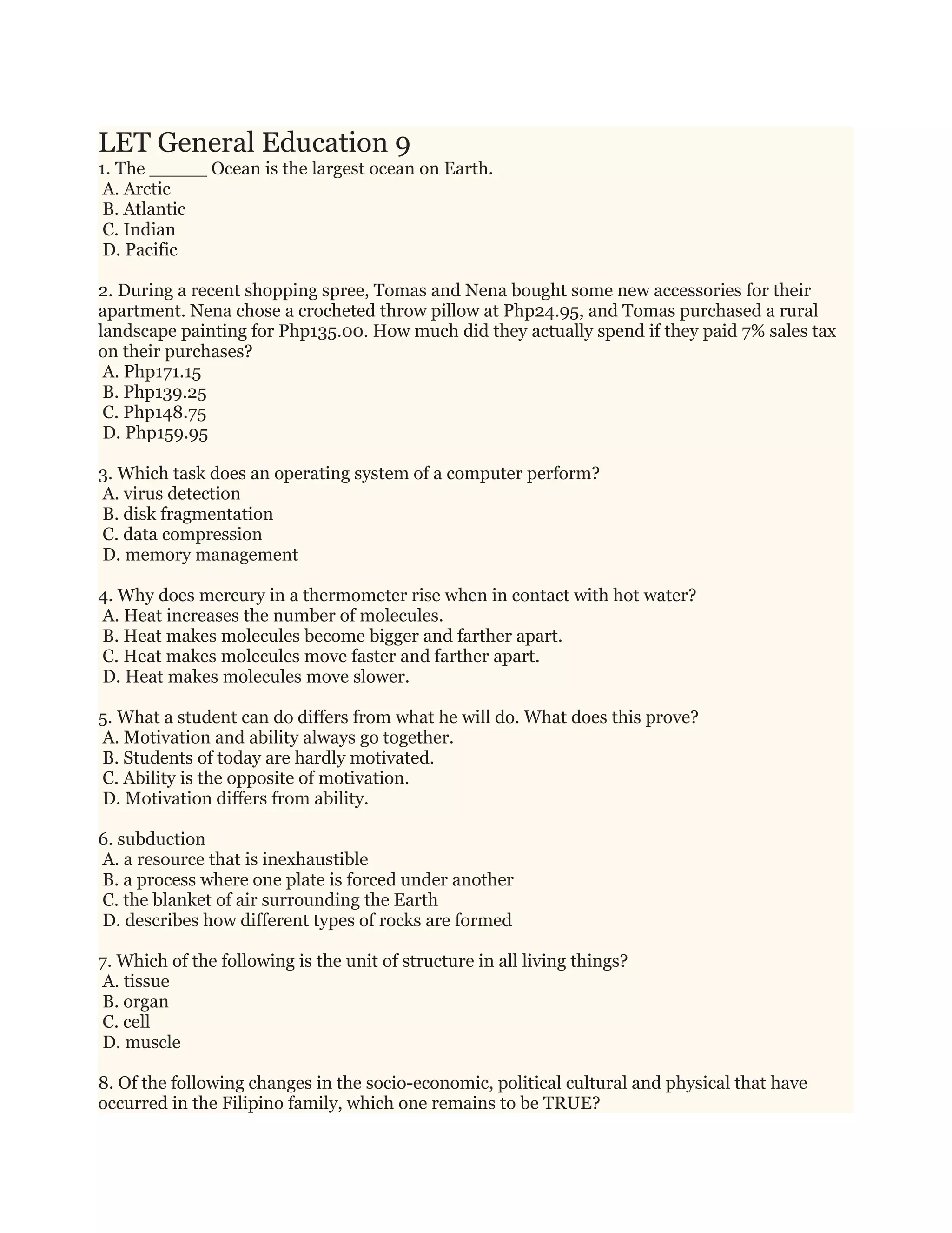 Let general education 9 | DOC