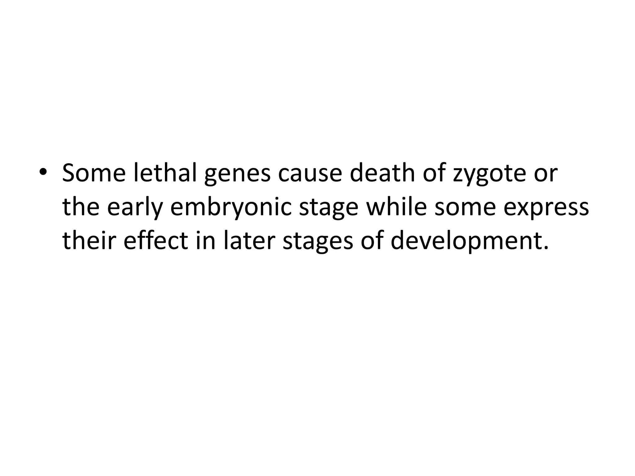 Lethal Alleles Ppt