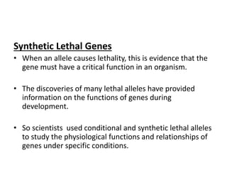 Lethal alleles | PPTX