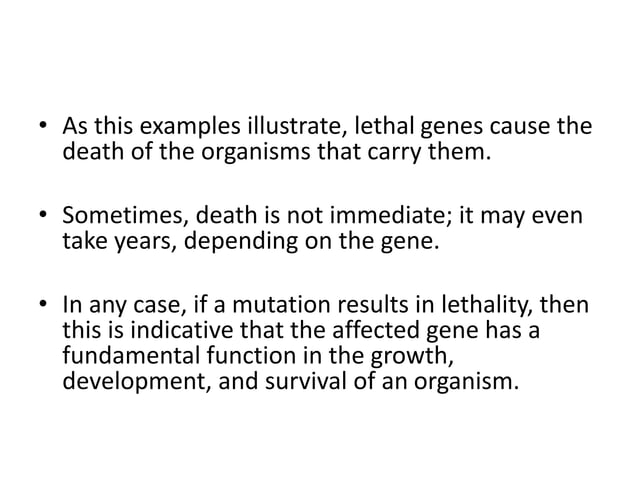 Lethal Alleles Ppt