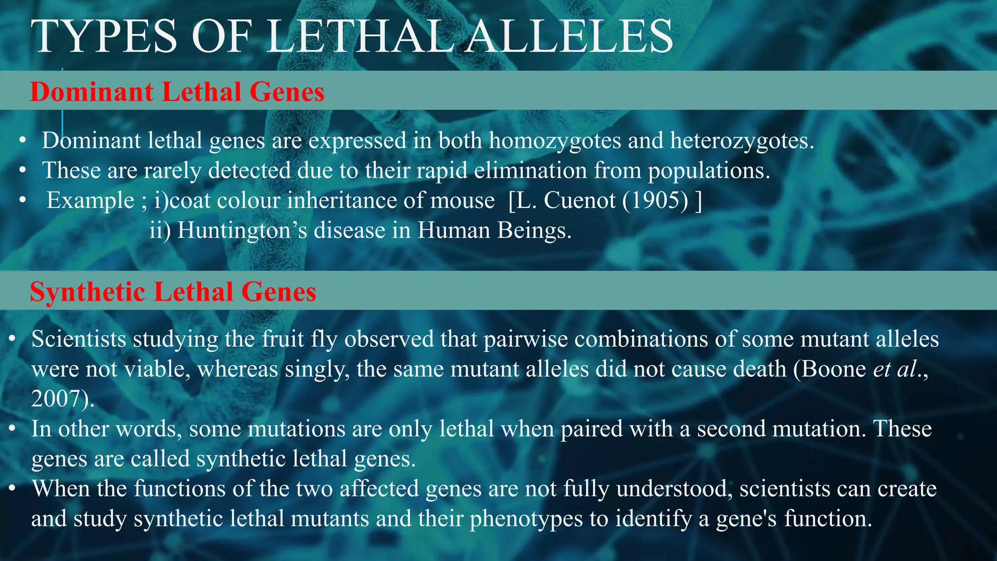 Lethal genes | PPTX