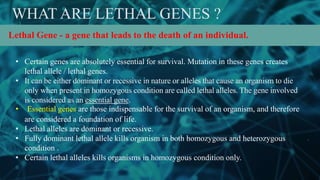 Lethal genes | PPTX