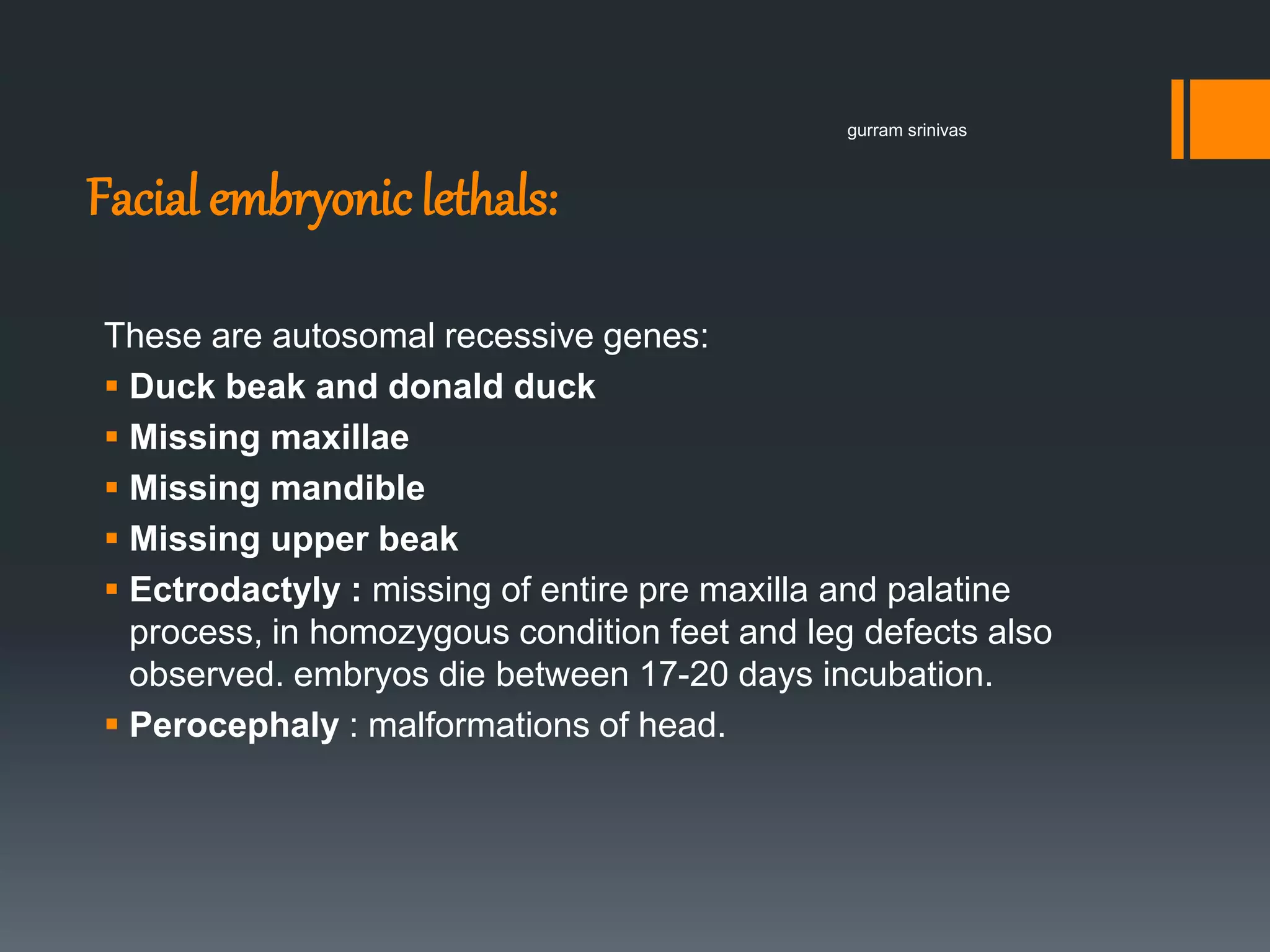 Lethals and mutations in poultry | PPTX