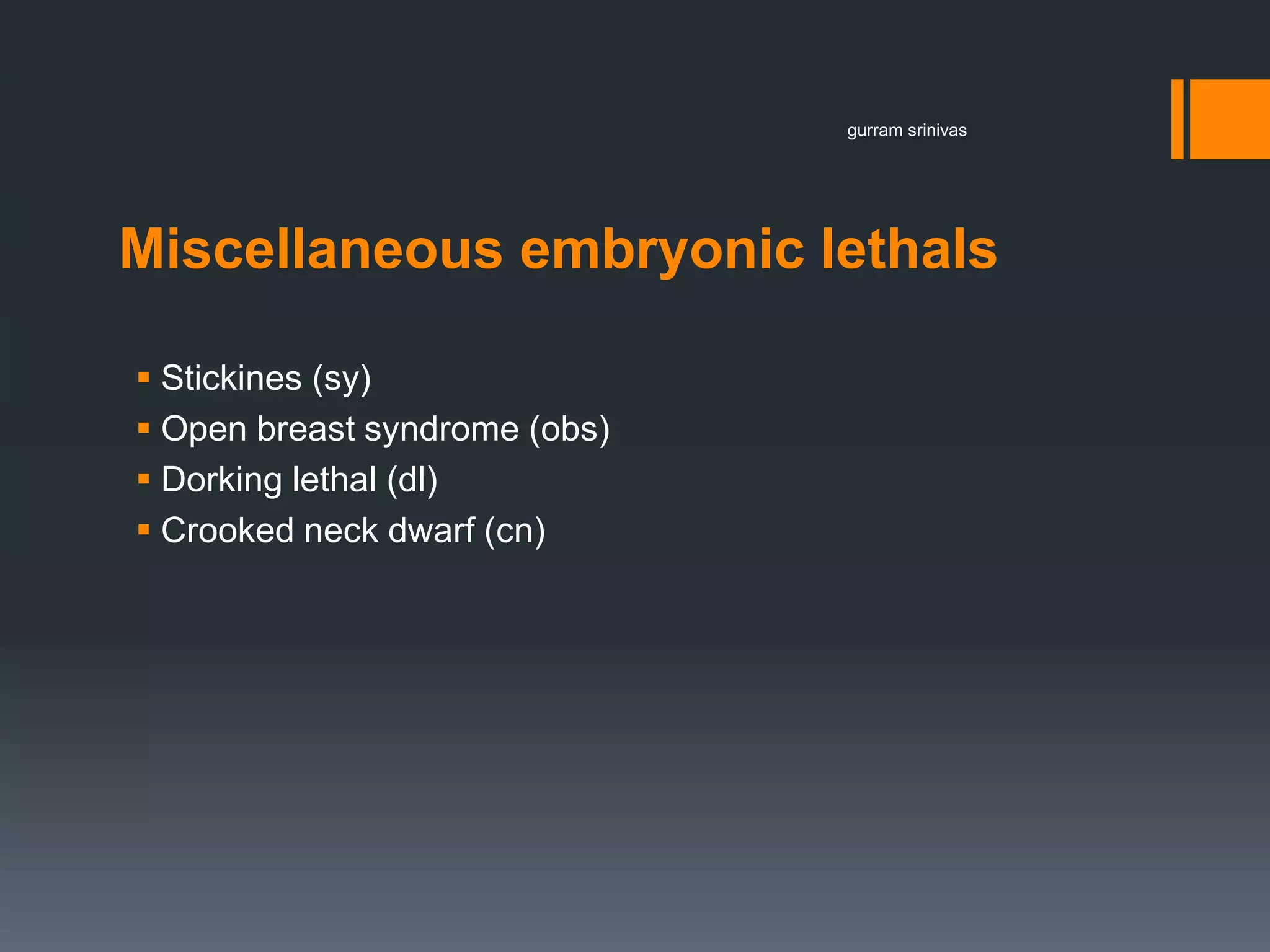 Lethals and mutations in poultry | PPTX