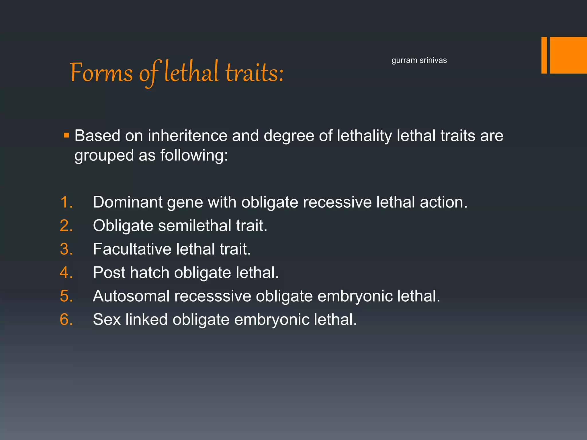 Lethals and mutations in poultry | PPTX