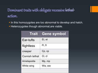 Lethals and mutations in poultry | PPTX