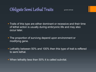 Lethals and mutations in poultry | PPTX